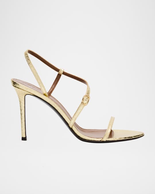 Giuseppe Zanotti Snakeskin Ankle Strap Stiletto Sandals | Neiman Marcus
