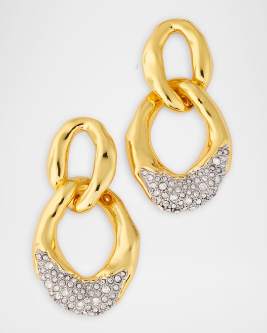 Alexis Bittar Solanales Crystal Large Link Earrings | Neiman Marcus