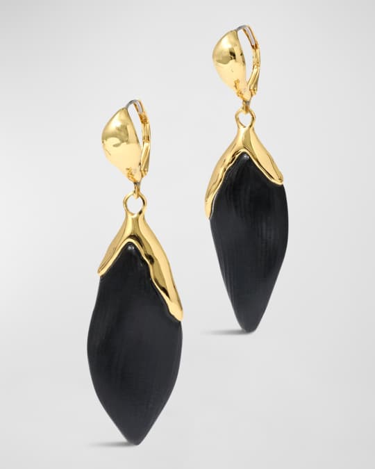 Alexis Bittar Luminous Lucite Petal Leverback Earrings | Neiman Marcus