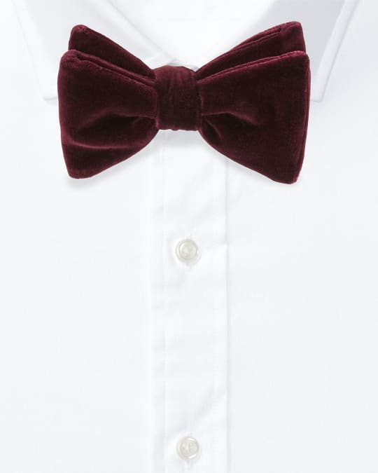 Ralph Lauren Purple Label Men's Pre-Tied Velvet Bow Tie | Neiman Marcus