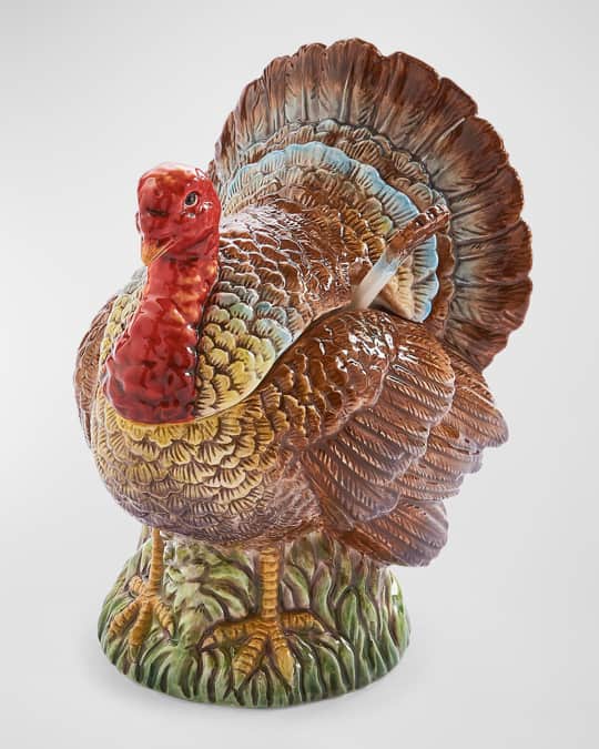 Spode Woodland Figural Turkey Gravy Boat & Ladle | Neiman Marcus