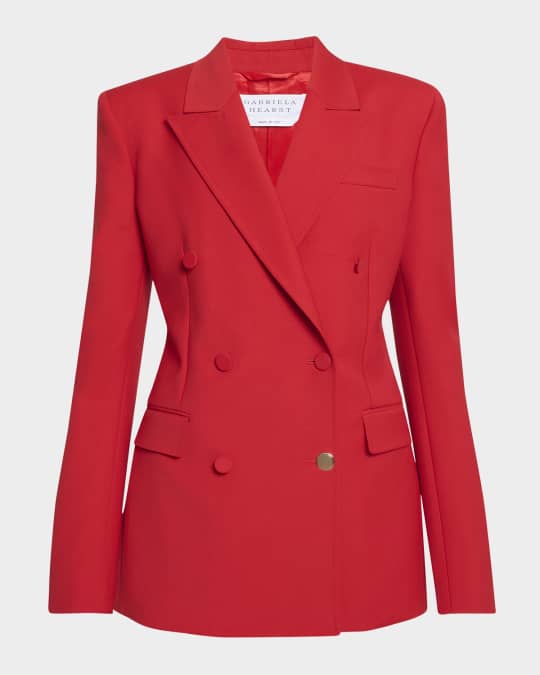 Gabriela Hearst Gavin Double-Breasted Wool Blazer | Neiman Marcus