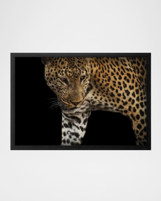 "African Leopard - Stalk" Framed Giclee by Bobbie Goodrich | Neiman Marcus