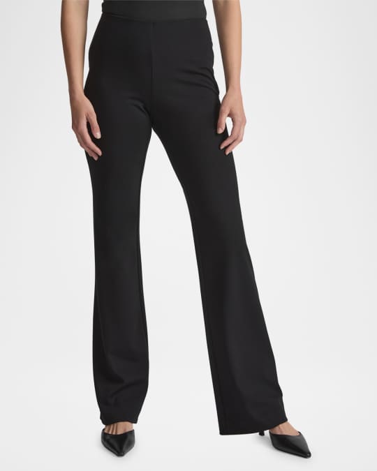 Lafayette 148 New York Gates Flare-Leg Jersey Pants | Neiman Marcus