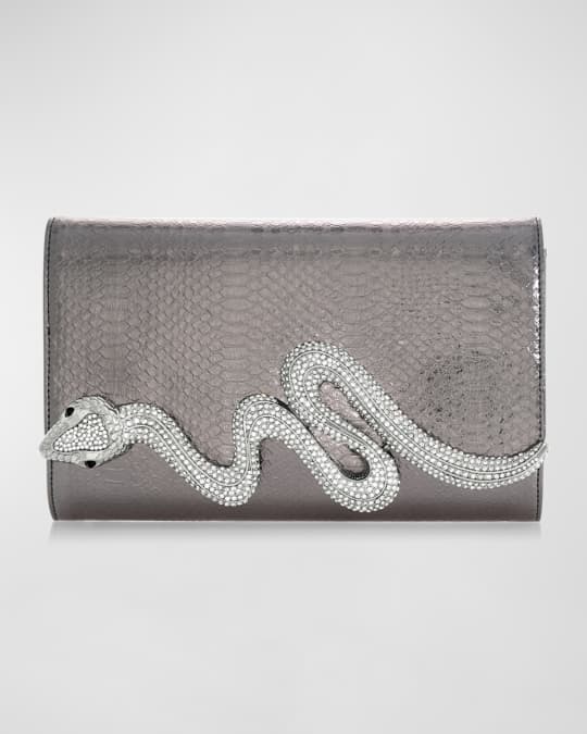 Judith Leiber Couture Serpent Snake-Embossed Vegan Leather Clutch Bag ...
