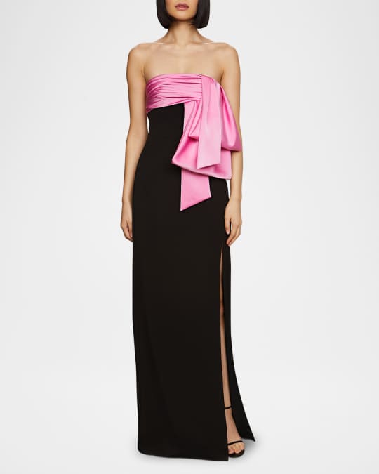 AMUR Melodie Strapless Bow Gown | Neiman Marcus