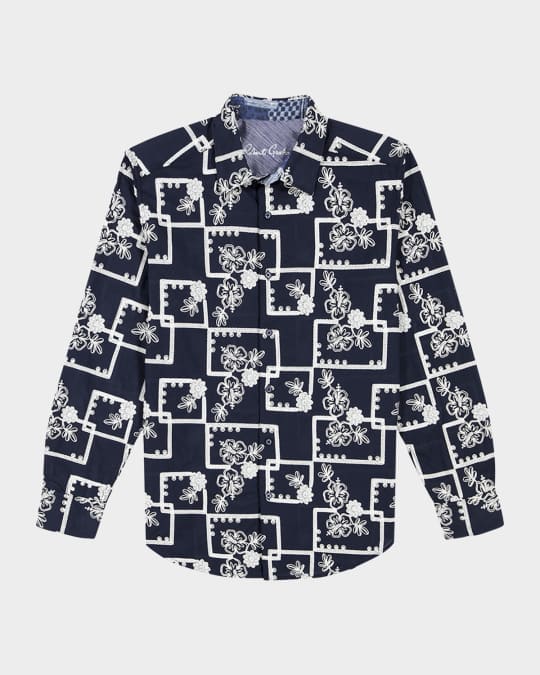 Robert Graham Men's Oleander Hawaiian Floral Sport Shirt | Neiman Marcus