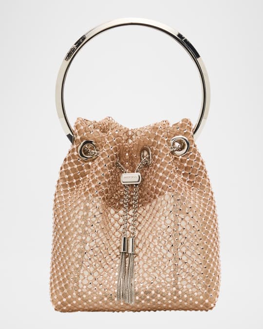 Jimmy Choo Bon Bon Mesh Crystal Top-Handle Bag | Neiman Marcus