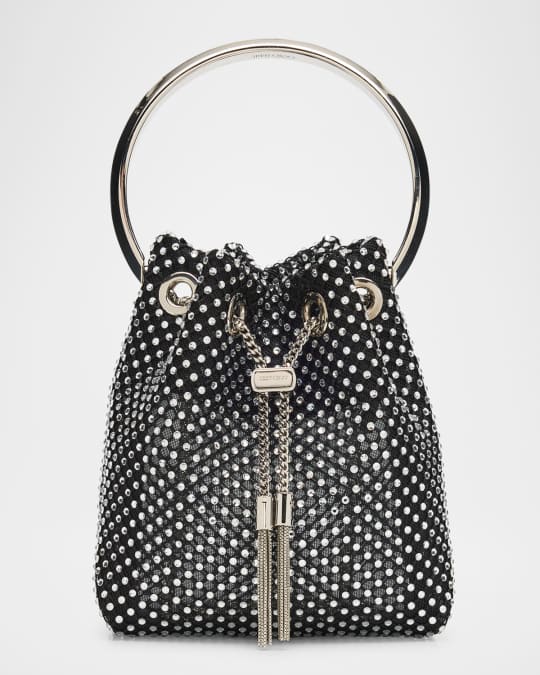 Jimmy Choo Bon Bon Mesh Crystal Top-Handle Bag | Neiman Marcus