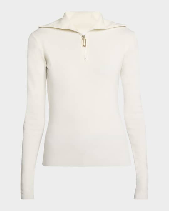 Victoria Beckham Quarter-Zip Sweater | Neiman Marcus