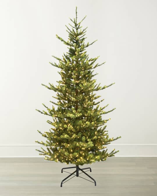 Winward Home Deluxe Village Mix Pine 9' Slim Pre-Lit Christmas Tree ...