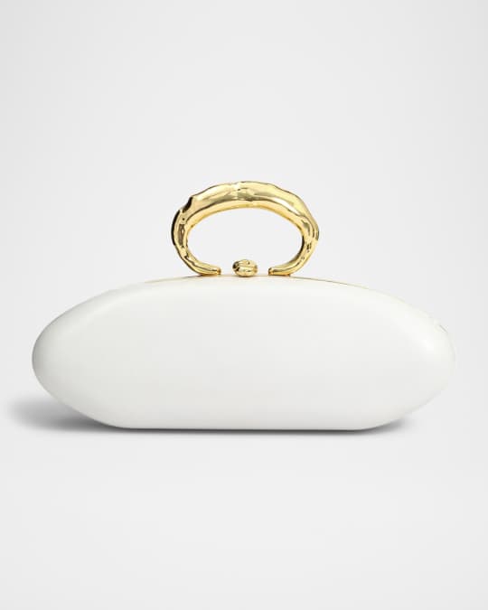 Alexis Bittar Molten Ring Bullet Leather Clutch Bag | Neiman Marcus