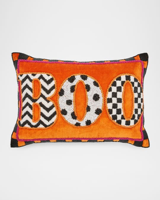 MacKenzie-Childs Boo Beaded Lumbar Pillow | Neiman Marcus
