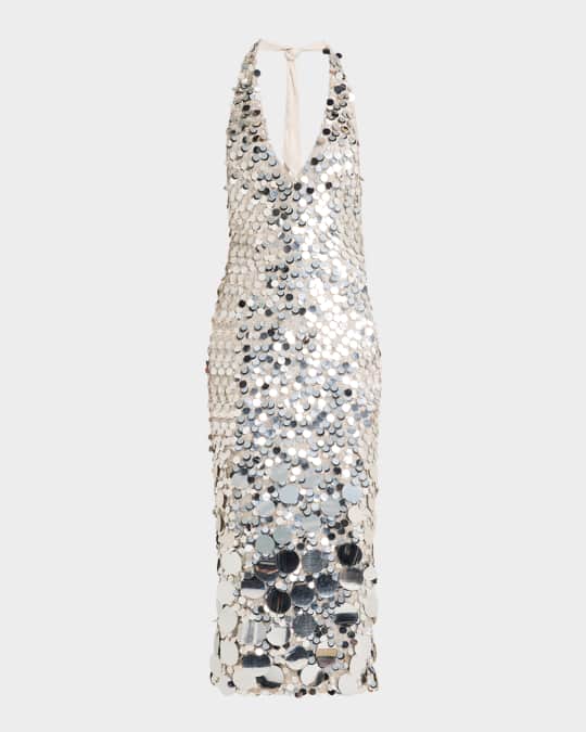 Ramy Brook Sloan Sequin Halter Midi Dress Neiman Marcus