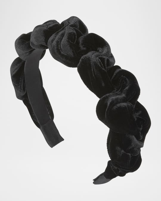 Jennifer Behr Lia Knot Velvet Headband | Neiman Marcus