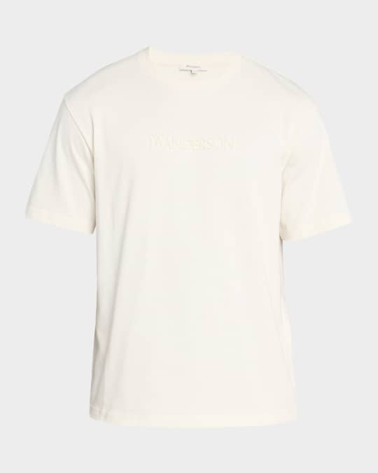 JW Anderson Men's Logo Embroidery T-Shirt | Neiman Marcus