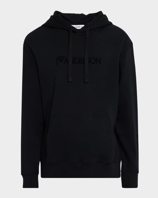 JW Anderson Men's Embroidered Logo Hoodie | Neiman Marcus