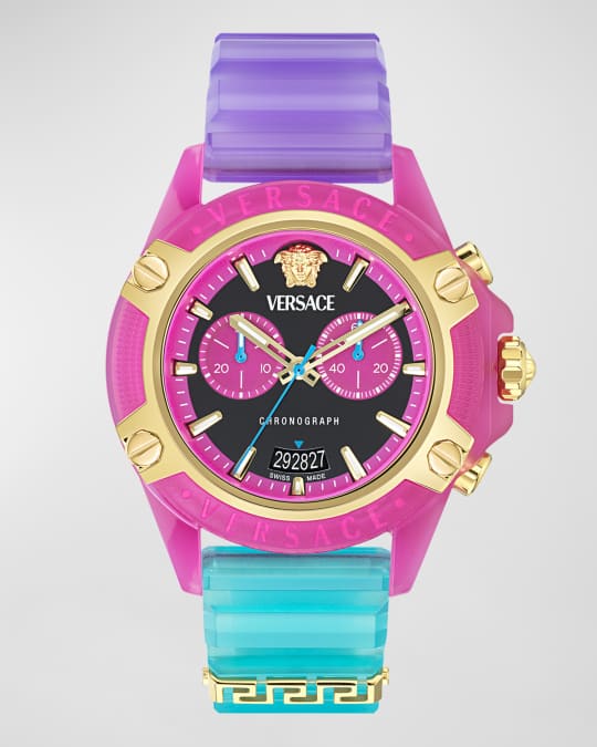 Versace Men's Icon Active Silicone-Strap Chronograph Watch, 44mm ...