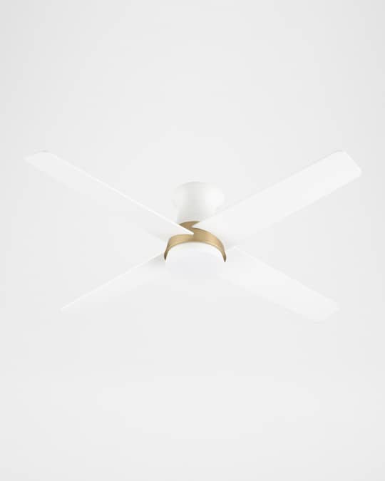 Santa Ana 52" Flush Mount Ceiling Fan with Light Kit | Neiman Marcus