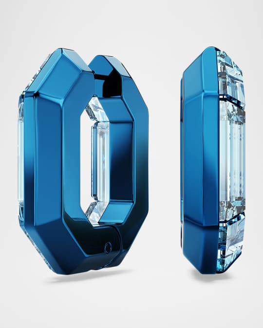 SWAROVSKI Octagon Small Lucent Hoop Earrings | Neiman Marcus