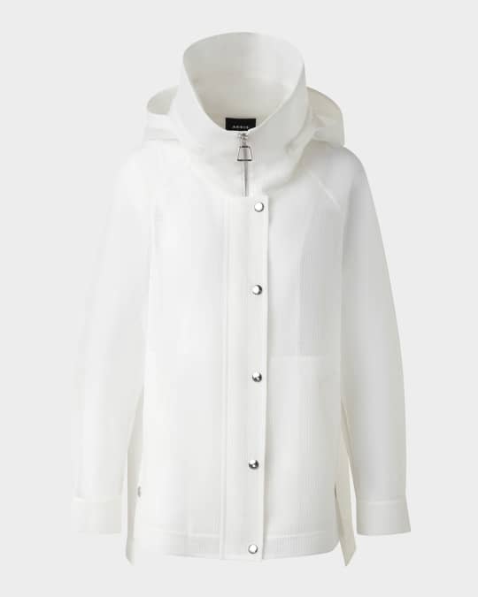 Akris Palina Double Layer Techno Grid Parka | Neiman Marcus