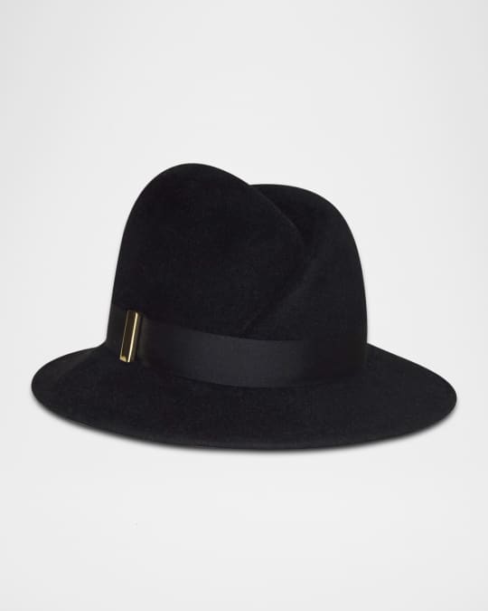 Gigi Burris Nell Rabbit Hair Fedora Hat | Neiman Marcus