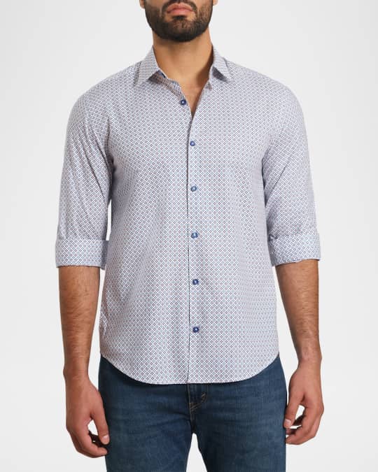 Jared Lang Men's Patterned Sport Shirt | Neiman Marcus