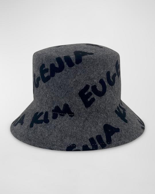 Eugenia Kim Ruby Logo Wool Bucket Hat | Neiman Marcus