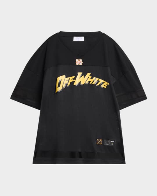 Off-White Men's Mesh Football T-Shirt | Neiman Marcus