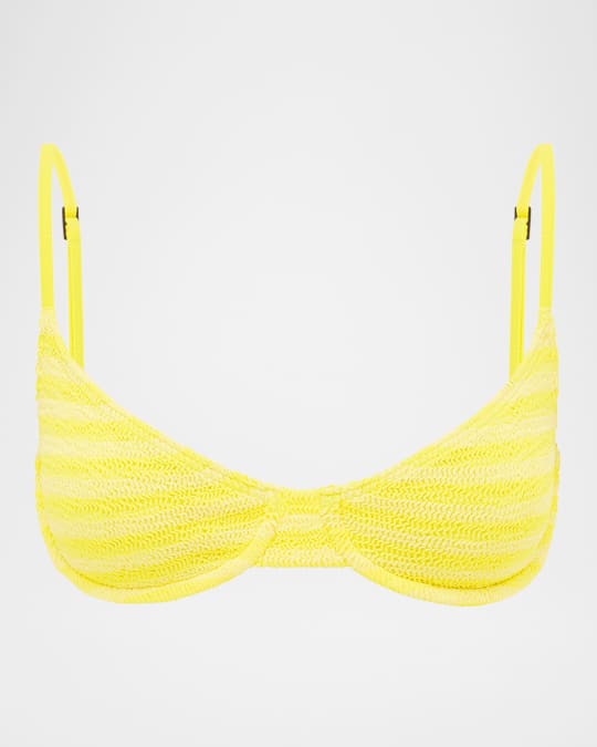 bond-eye swim Limoncello Stripe Gracie Balconette Bikini Top | Neiman ...