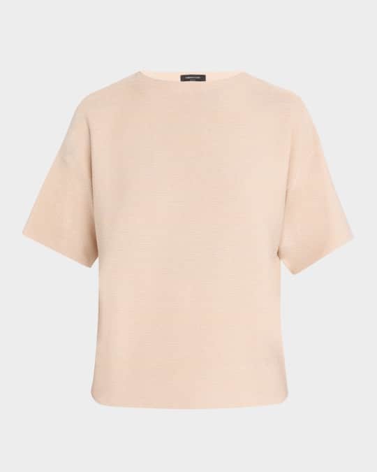FABIANA FILIPPI Shimmer Boat-Neck Sweater | Neiman Marcus