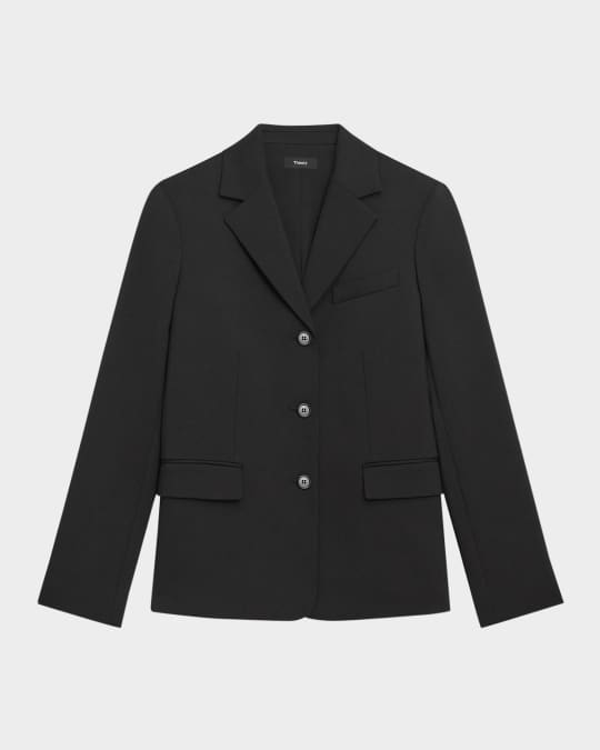 Theory 3-Button Stretch Tailored Jacket | Neiman Marcus