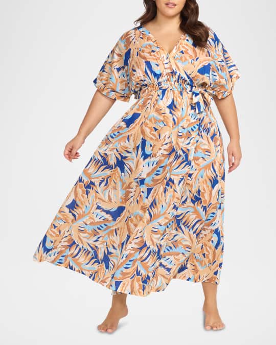 Artesands Plus Size Areca Cea Verdi Wrap Maxi Dress | Neiman Marcus
