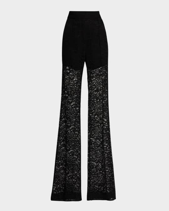 A.L.C. Gemma Straight-Leg Lace Pants | Neiman Marcus