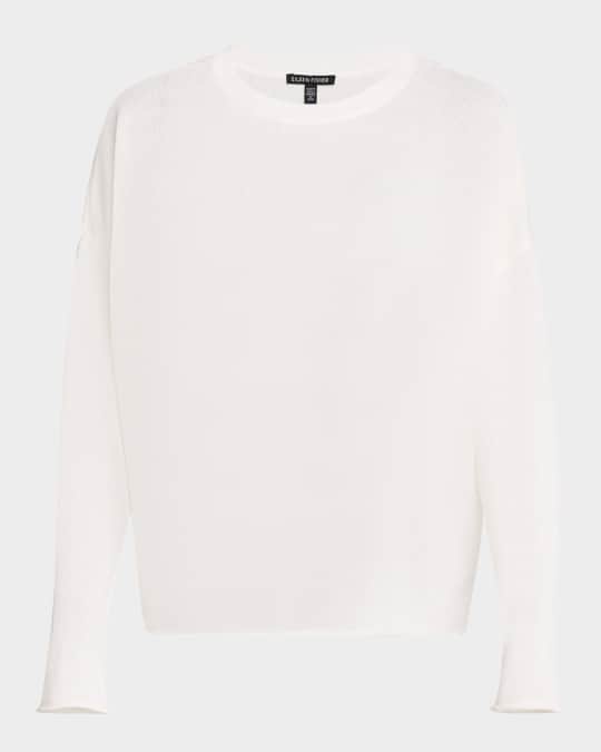 Eileen Fisher Organic Linen-Cotton Knit Sweater | Neiman Marcus