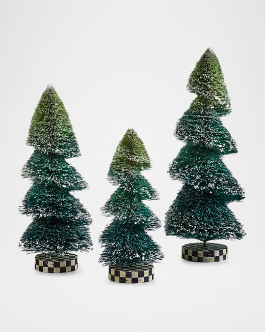 MacKenzie-Childs Farmhouse Holiday Bottle Brush Trees, Set of 3 ...