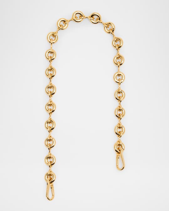 Loewe Short Donut Chain Bag Strap in Brass | Neiman Marcus