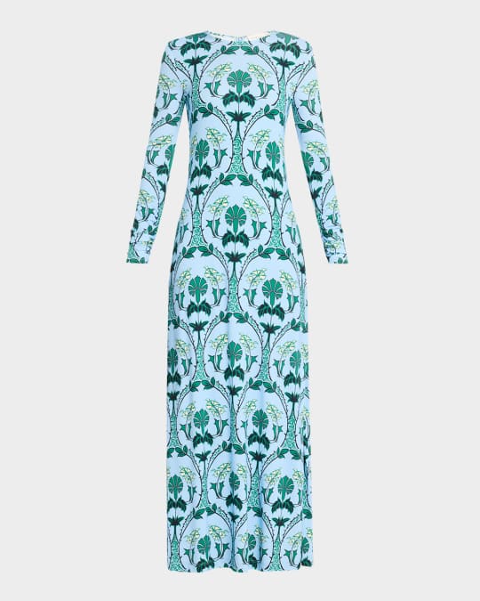 Cara Cara Danae Printed Long-Sleeve Maxi Dress | Neiman Marcus