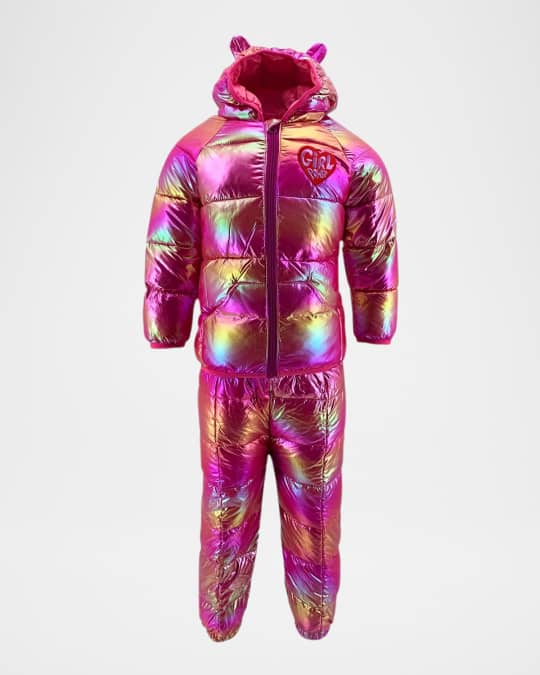 Lola + The Boys Girl's Rainbow Metallic Two-Piece Snow Set, Size 2-10 ...