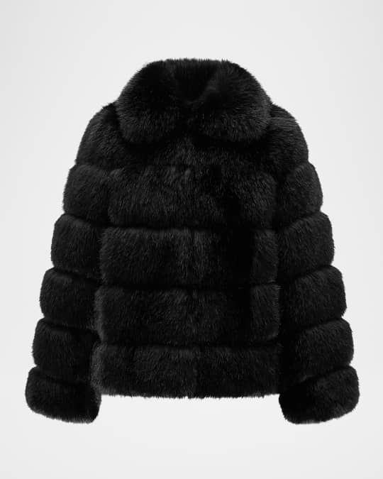 Theia Fox Faux Fur Jacket | Neiman Marcus