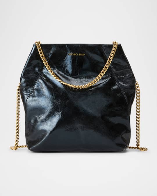 Veronica Beard Slouch Small Leather Shoulder Bag | Neiman Marcus