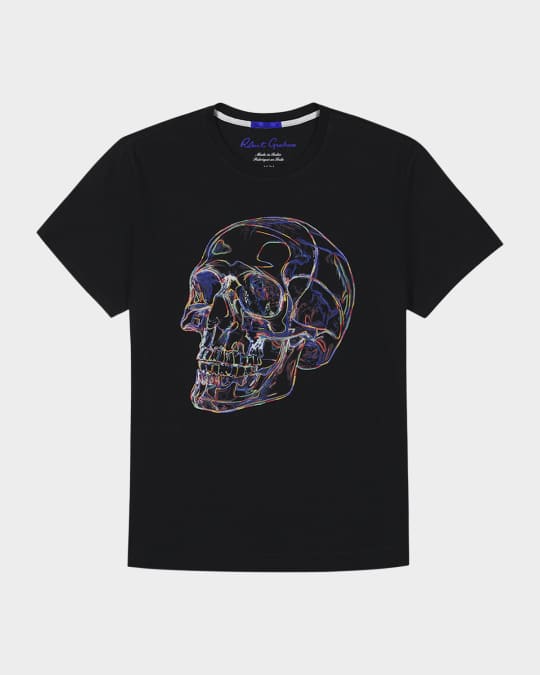 Robert Graham Men's Glowing Skull Graphic T-Shirt | Neiman Marcus