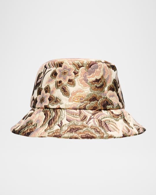 Valentino Garavani Apres L'Hiver Jacquard Bucket Hat | Neiman Marcus