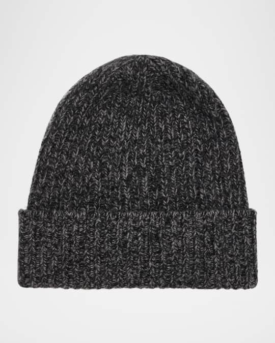 Portolano Two Tone Tweed Cashmere Beanie | Neiman Marcus