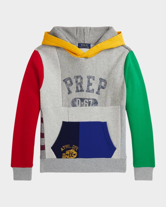 Polo Ralph Lauren Boy's Colorblock Patchwork Hoodie, Size 2-7 | Neiman ...