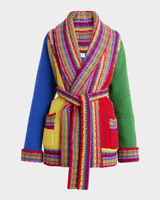 Pucci Multicolor Wool Wrap Cardigan | Neiman Marcus