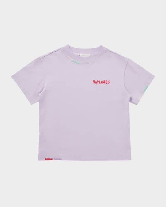Palm Angels Girl's Embroidered Logo-Print T-Shirt, Size 4-12 | Neiman ...