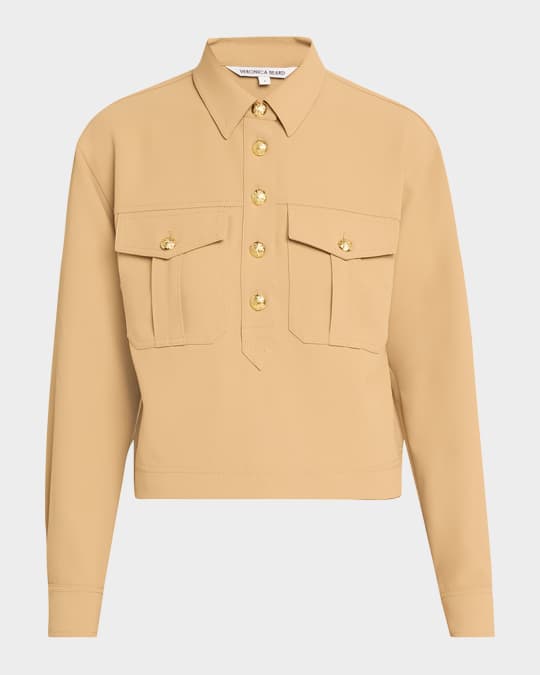 Veronica Beard Colvin Long-Sleeve Top | Neiman Marcus