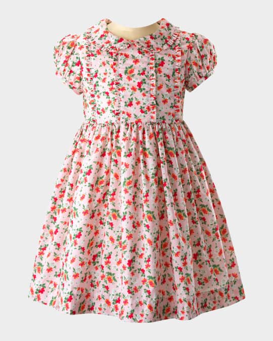 Rachel Riley Girl's Micro Floral-Print Frill Dress, Size 2-10 | Neiman ...