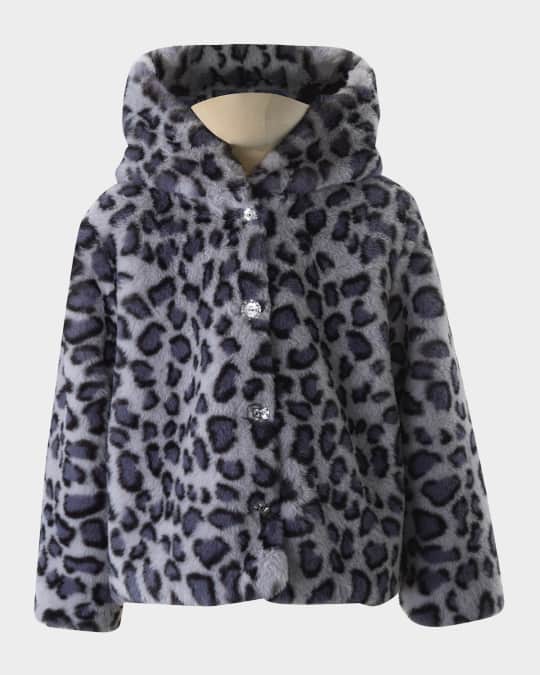 Rachel Riley Girl's Leopard-Print Faux Fur Jacket, Size 3-14 | Neiman ...